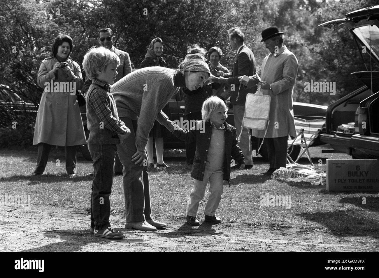 Princess Anne with her children, Zara Phillips and Peter Phillips at ...