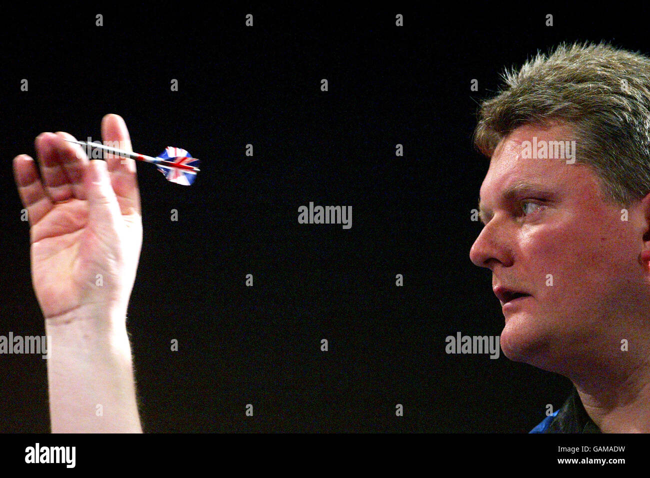 Alan warriner in action against roland scholten hi-res stock ...