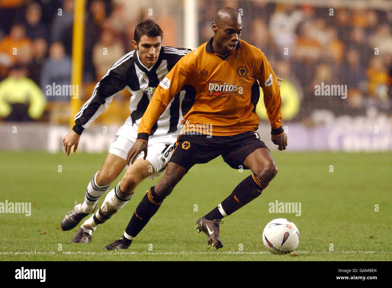 Wolverhampton Wanderers' George Ndah and Newcastle United's Aaron ...