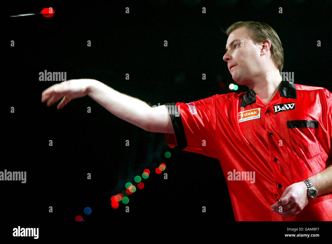 John Part in action during the final against Phil Taylor Stock Photo ...
