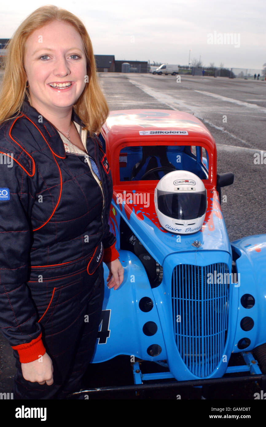 Claire furnell by her car entered into the legends race hi-res stock ...