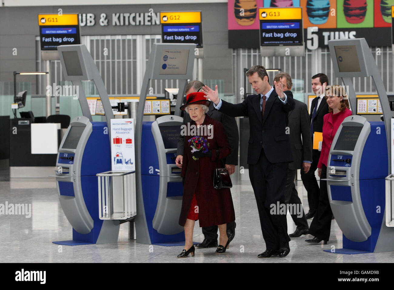 Britain's Queen Elizabeth II arrives to open the 4.3 billion new ...