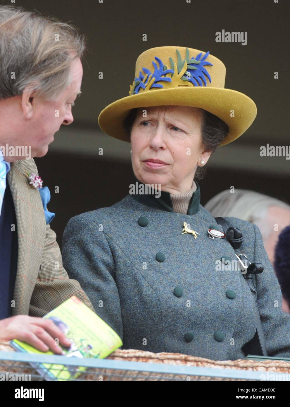 Princess Royal talks with Brigadier Andrew Parker Bowles in the Royal ...