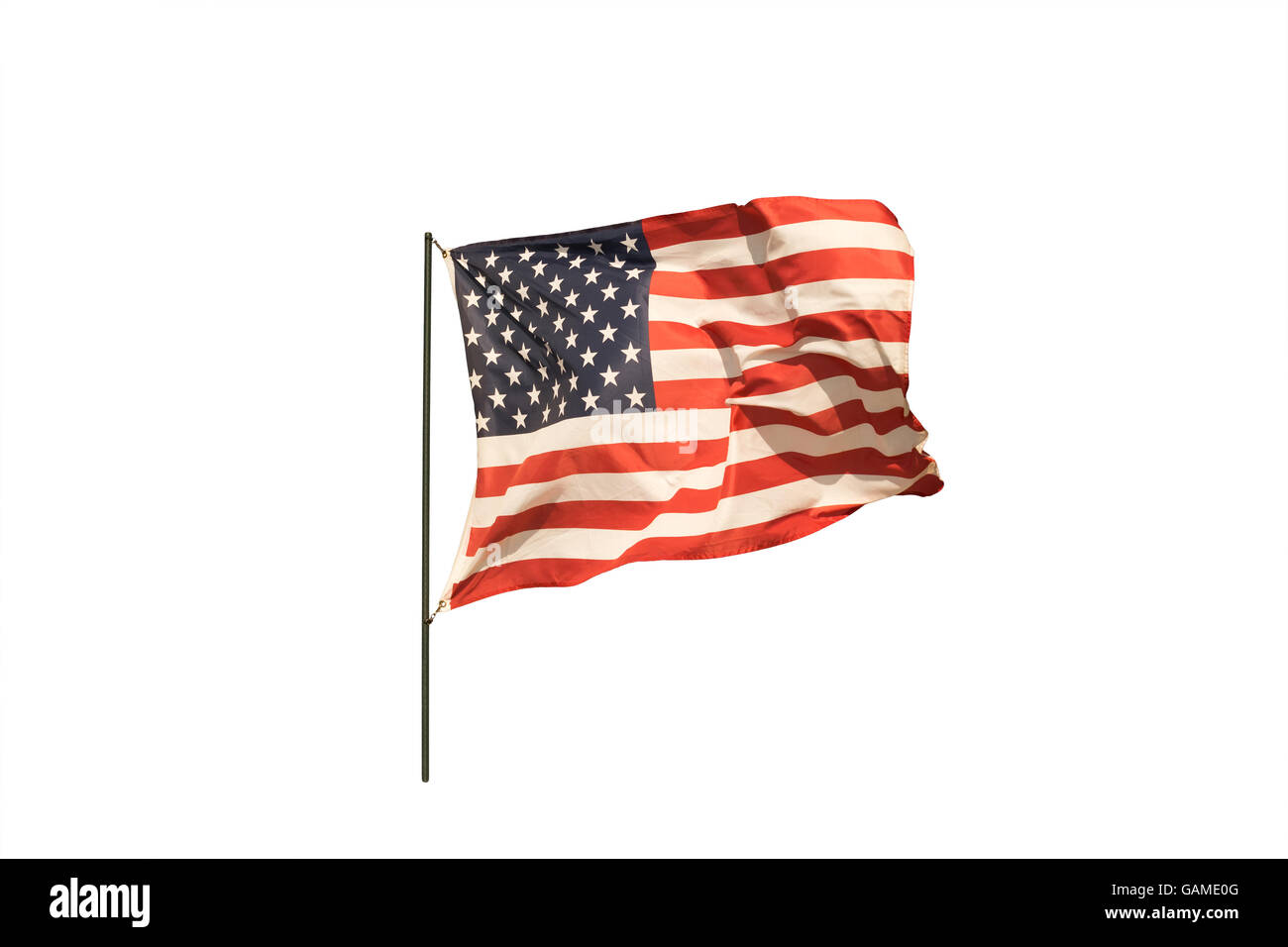 American flag waving isolated hi-res stock photography and images - Alamy