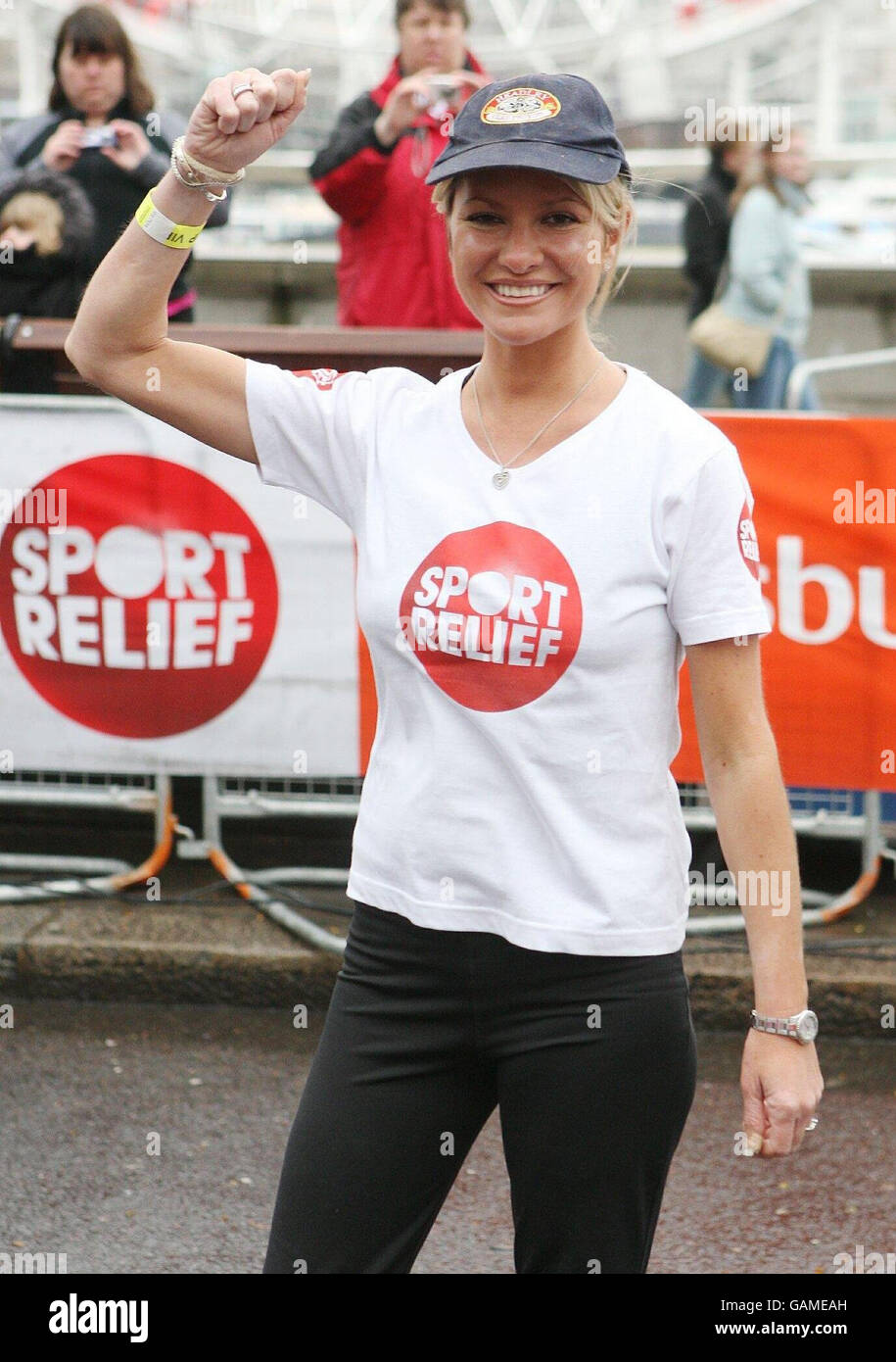 Alex Best gets ready to run the London Sainsburys Sport Relief Mile on ...