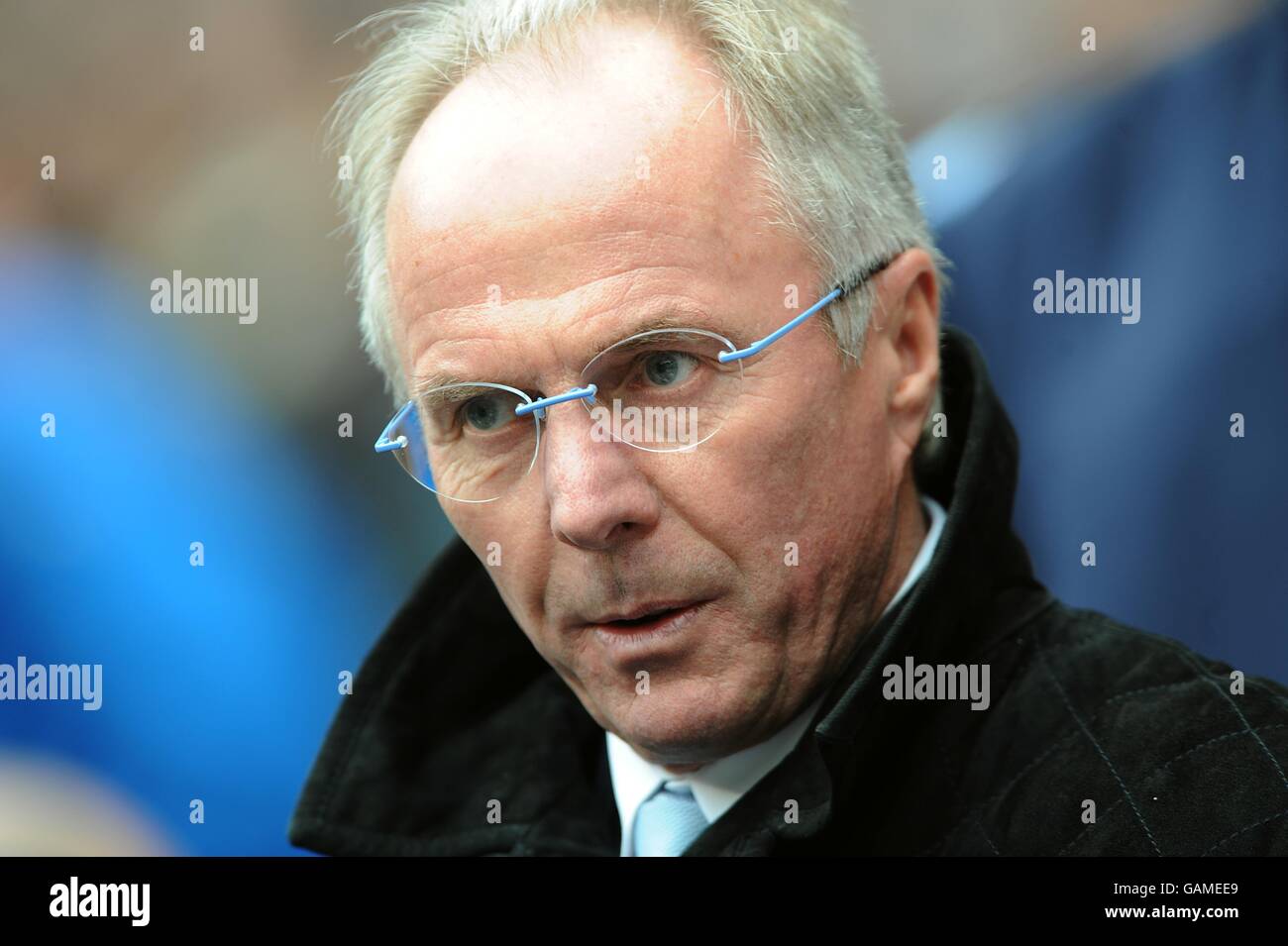 Manchester City manager Sven Goran Eriksson, on the touchline prior to ...