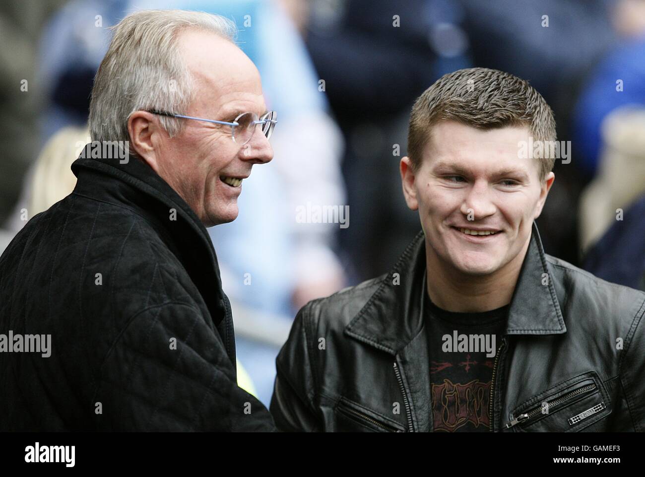 Boxer ricky manchester city manager sven goran eriksson the game hi-res ...