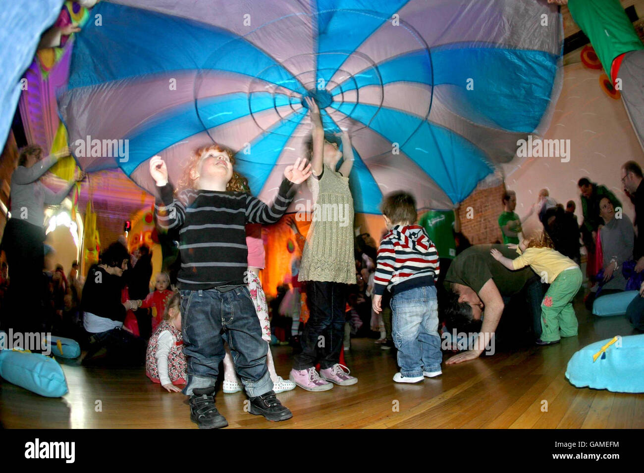 Children take part in a Baby Rave in Dublin's Temple Bar area, which is ...
