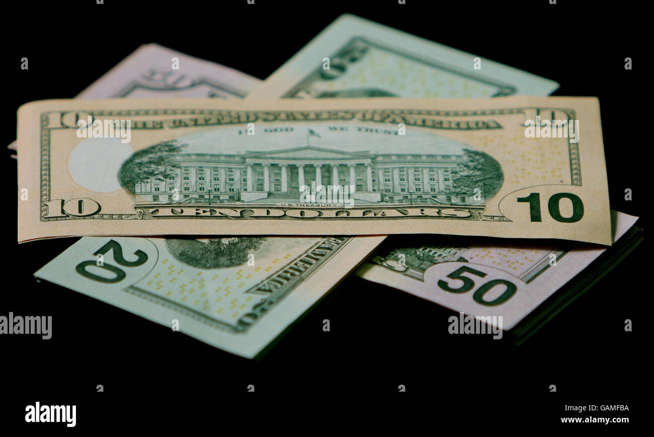 Stock picture of a selection of US Dollar notes Stock Photo - Alamy