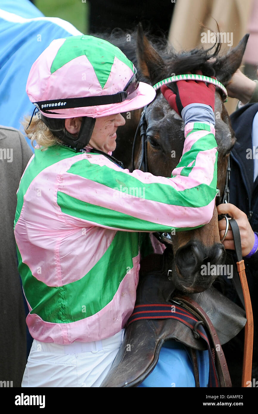 Jockey Robert Thornton celebrates with Katchit after the Smurfit Kappa ...