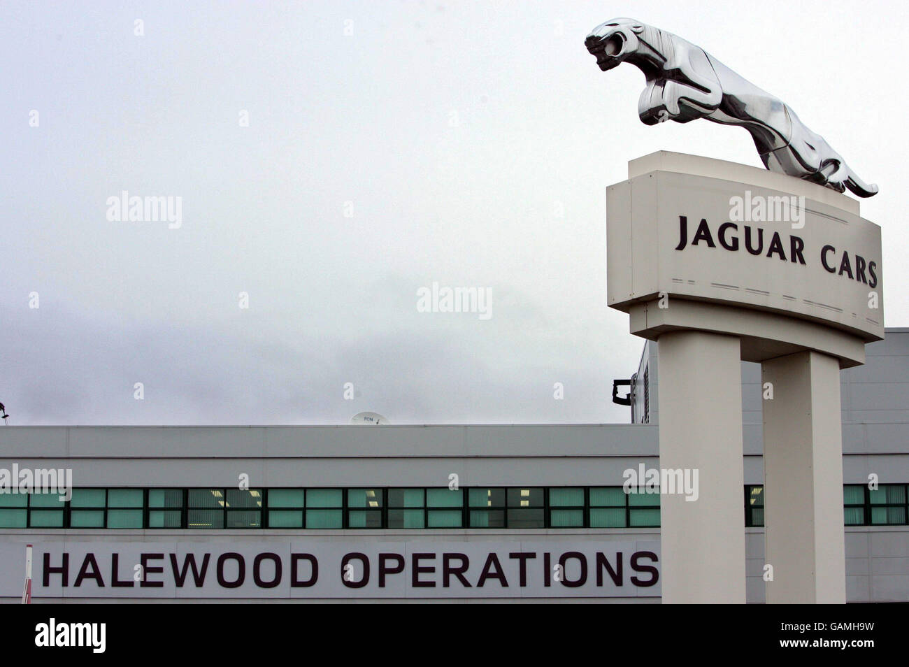General view of the Landrover and Jaguar Halewood plant in Merseyside ...