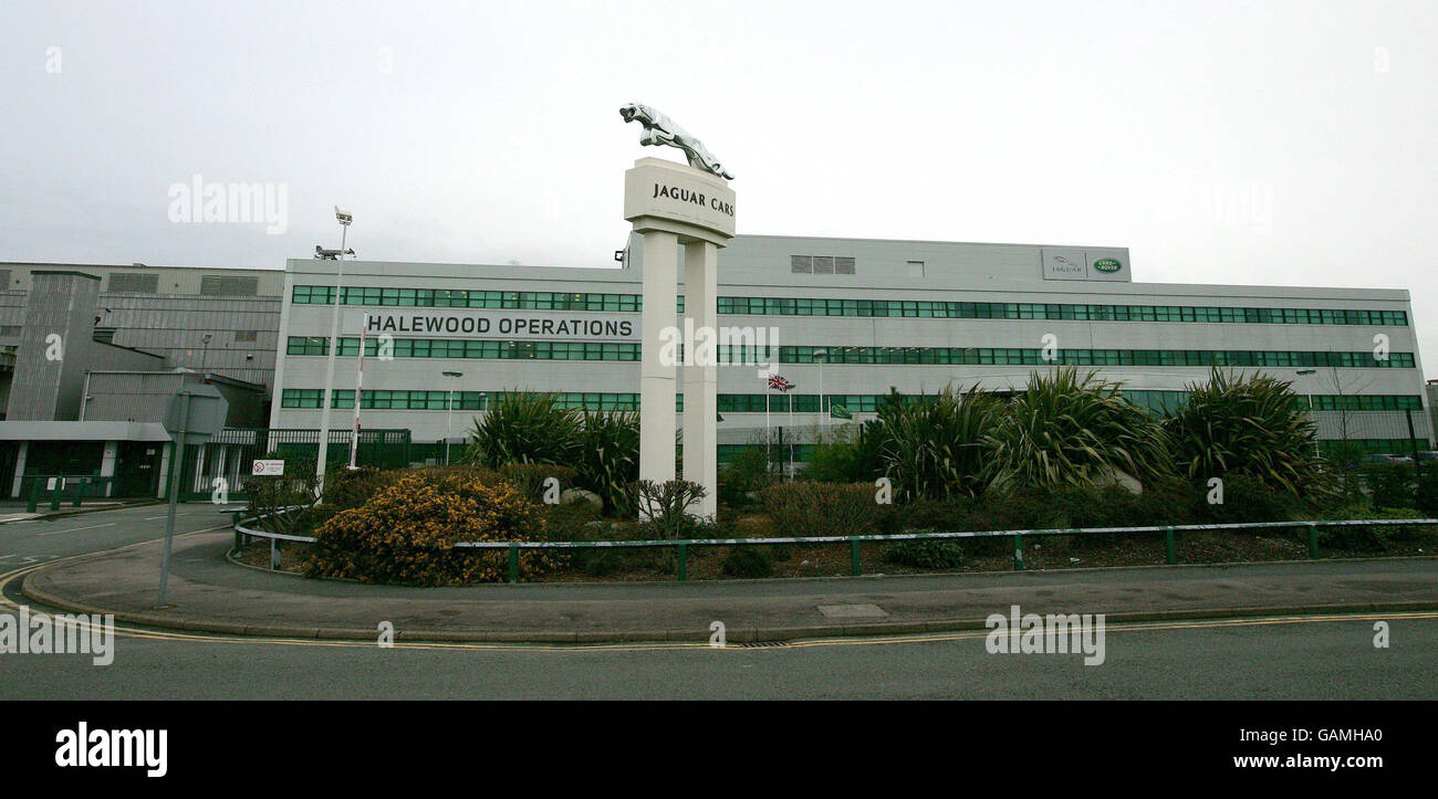 General view of the Landrover and Jaguar Halewood plant in Merseyside ...