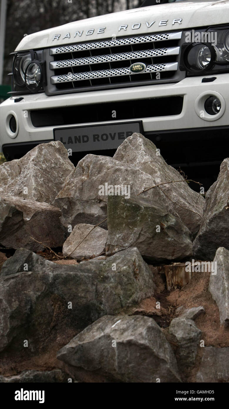 A general view of a Land Rover on display at the Land Rover plant, Lode ...