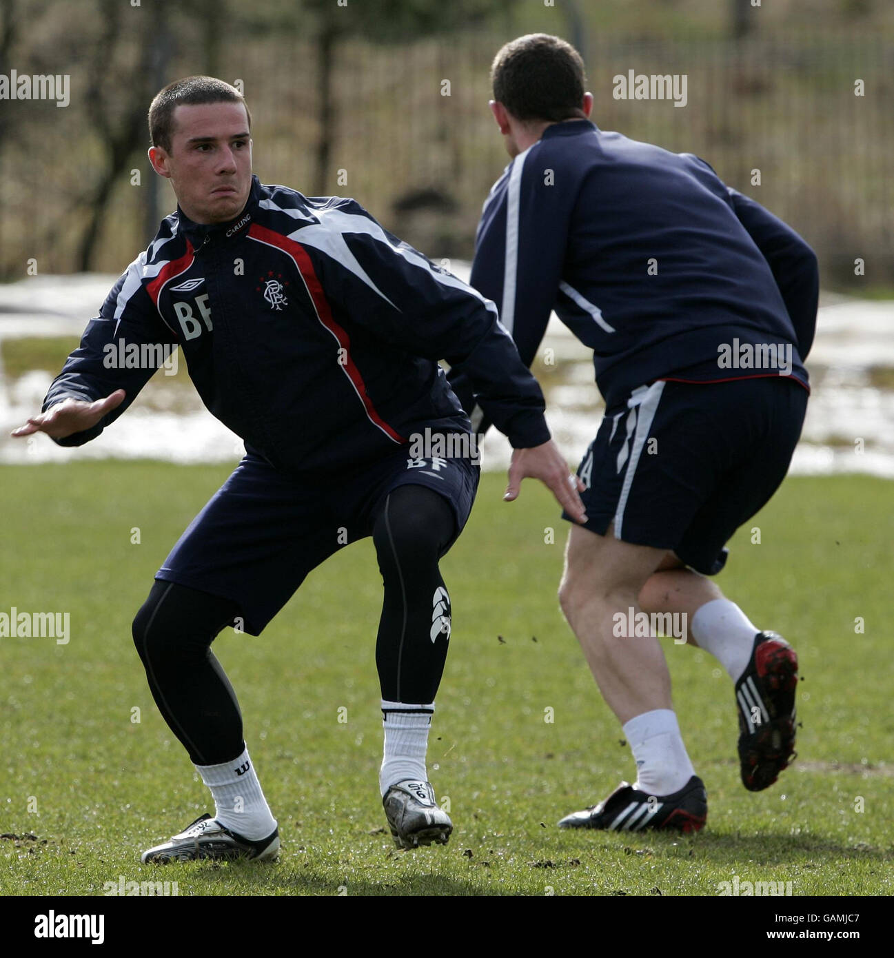 Soccer rangers training murray park glasgow hi-res stock photography ...