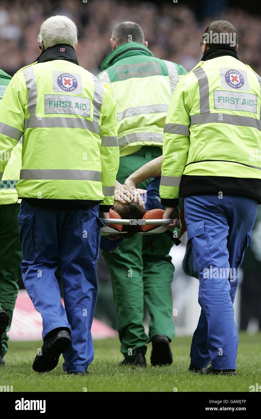 Stretcher On Football Pitch High Resolution Stock Photography and ...