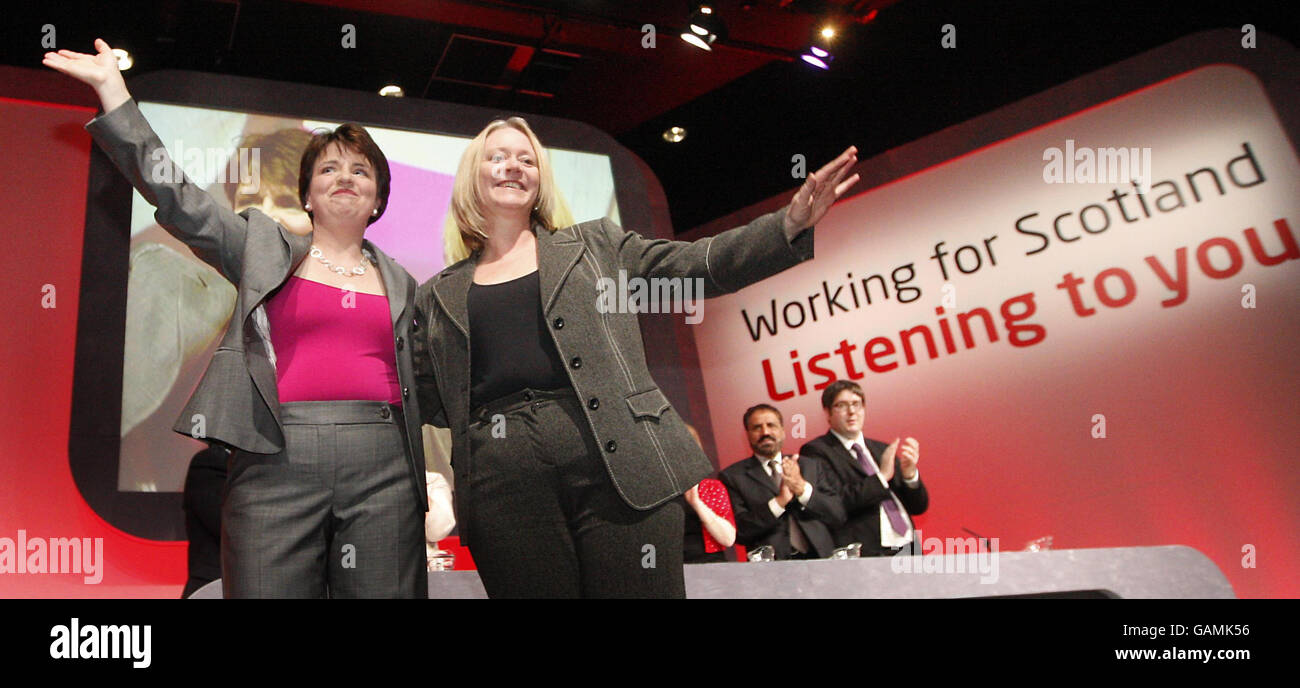 Scottish Labour leader Wendy Alexander (left) and Cathy Jamison deputy ...