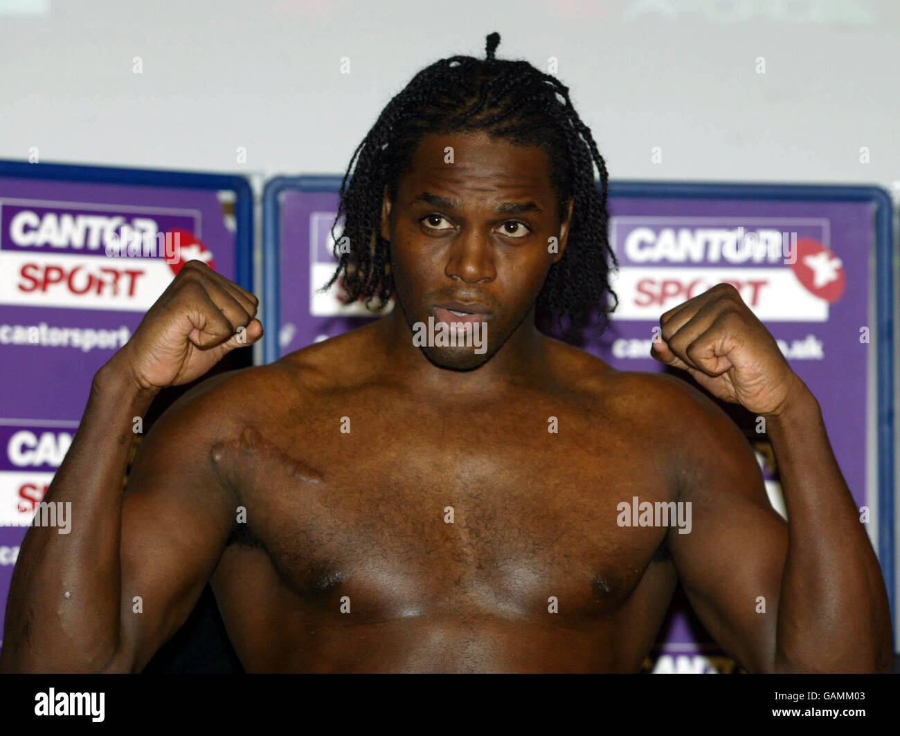 Boxing - Audley Harrison v Rob Calloway - Weigh-In. Audley Harrison weighs in on the eve of his ...