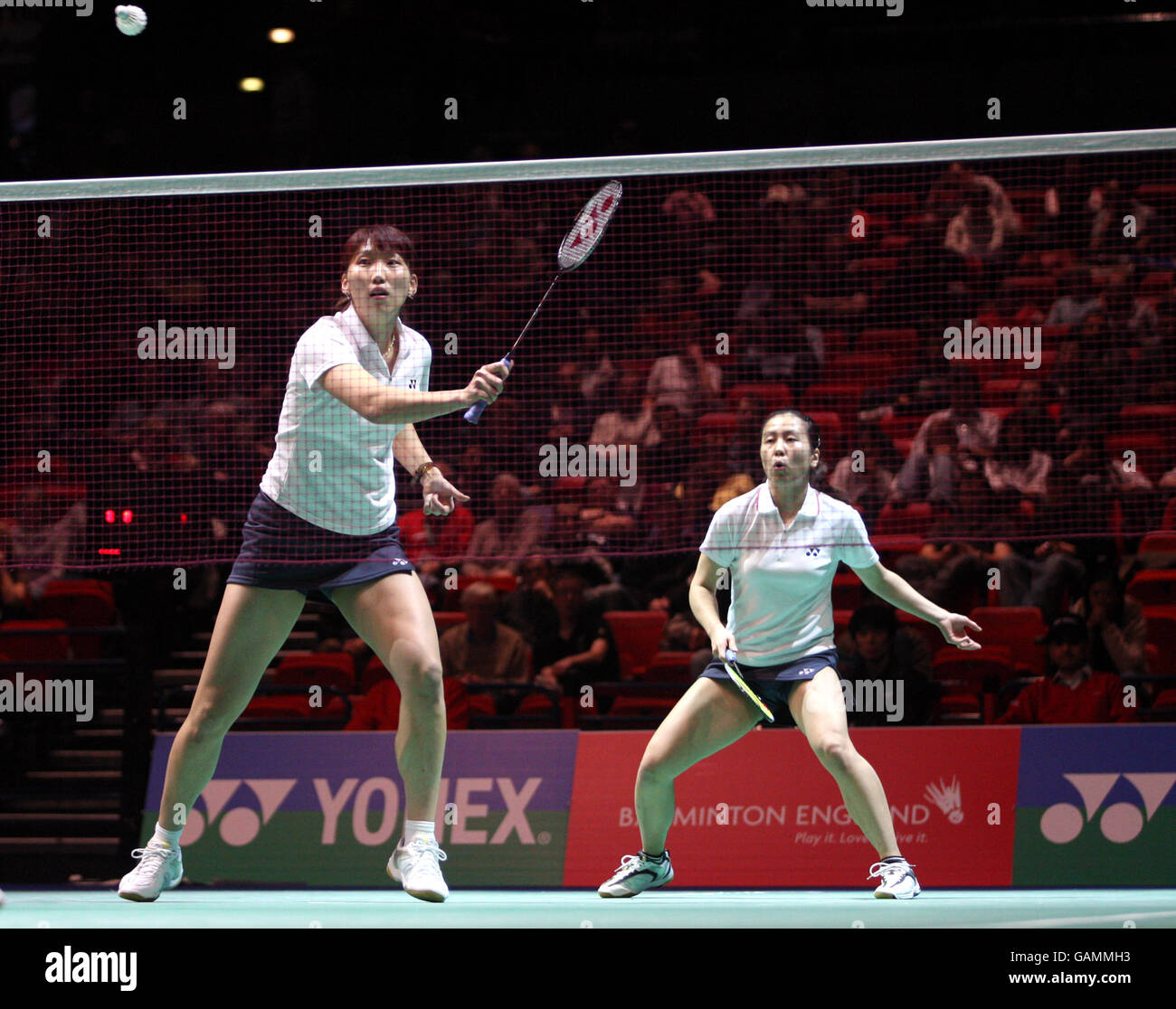 Korea's Lee Kyung Won and Lee Hyo Jung (l) in action during their ...
