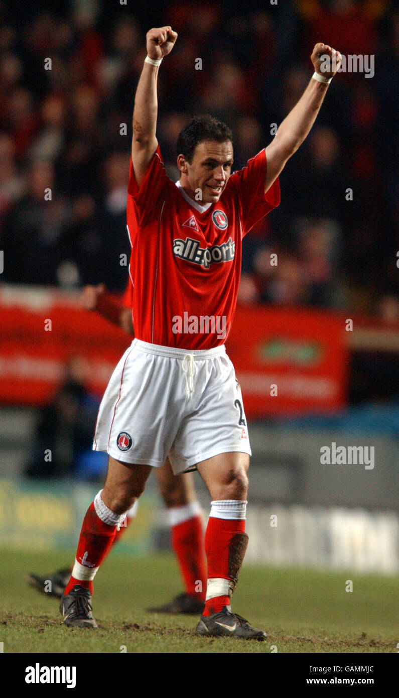 Charlton Athletic's first goalscorer Radostin Kishishev celebrates at ...