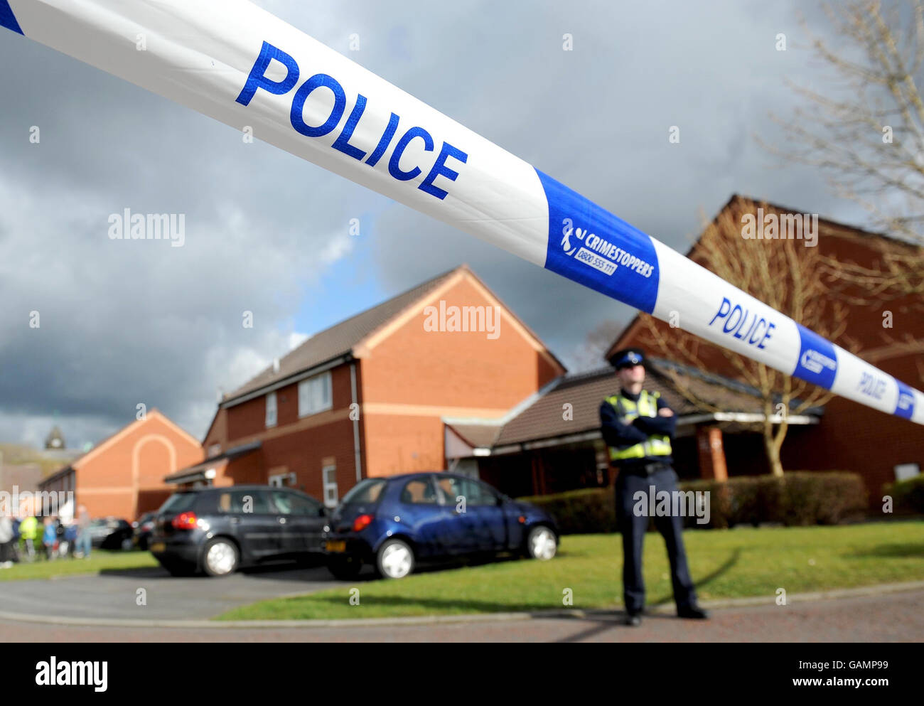 Police at Glebe Close in Fulwood, Preston, where a care worker was ...
