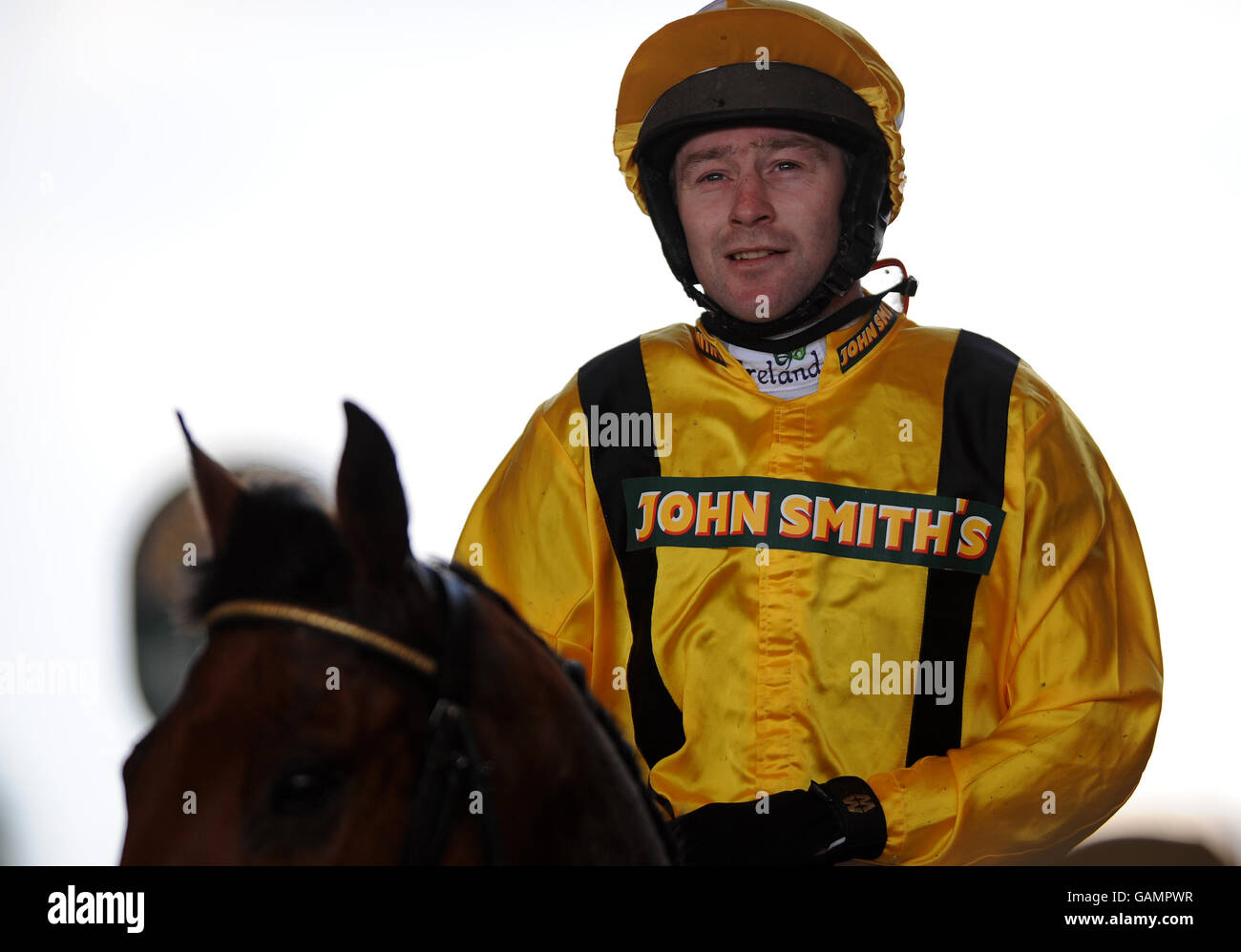 Snowy Morning ridden by jockey David Casey after The John Smith's Grand ...