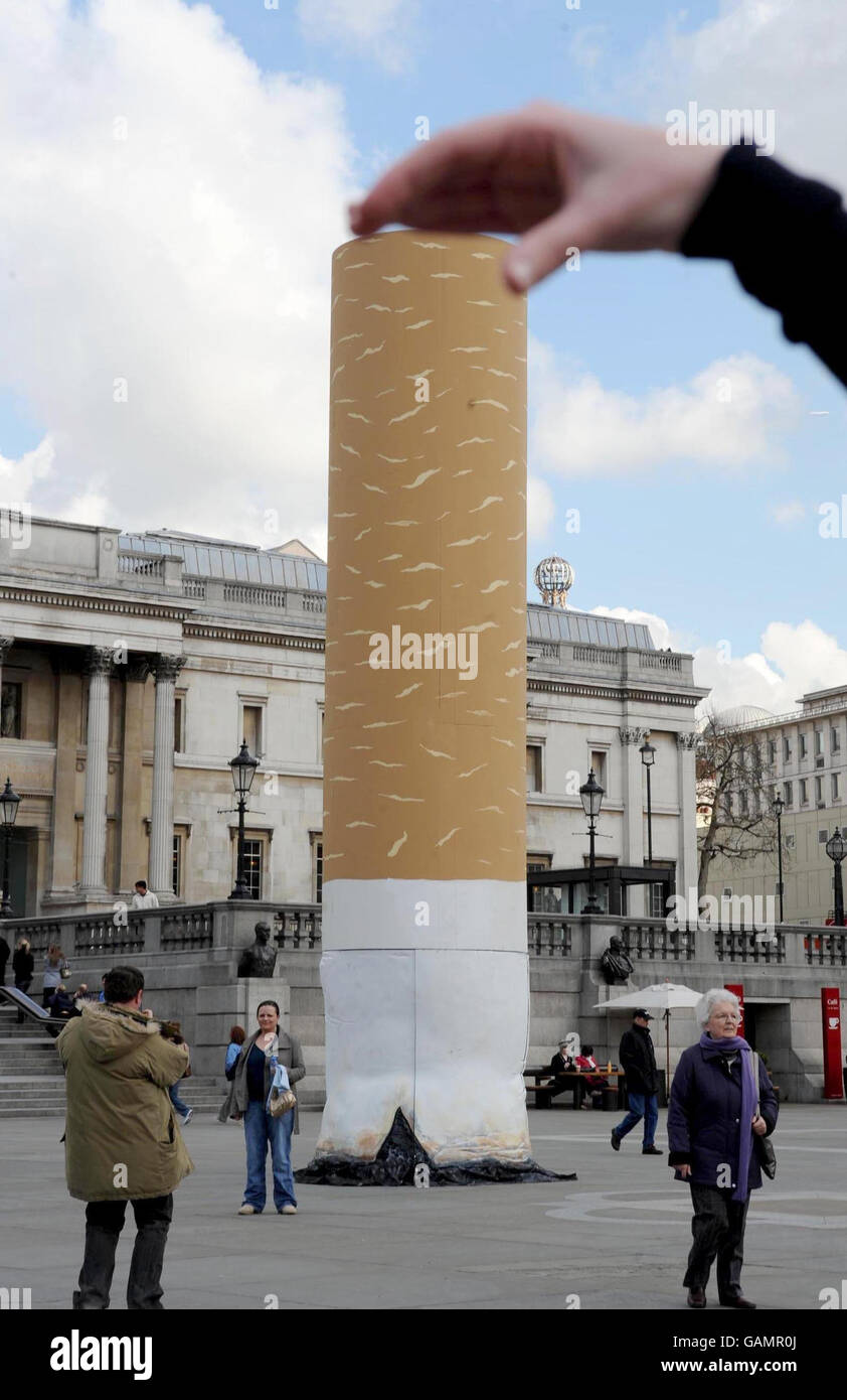 Keep Britain Tidy campaign. A giant imitation cigarette butt in London ...