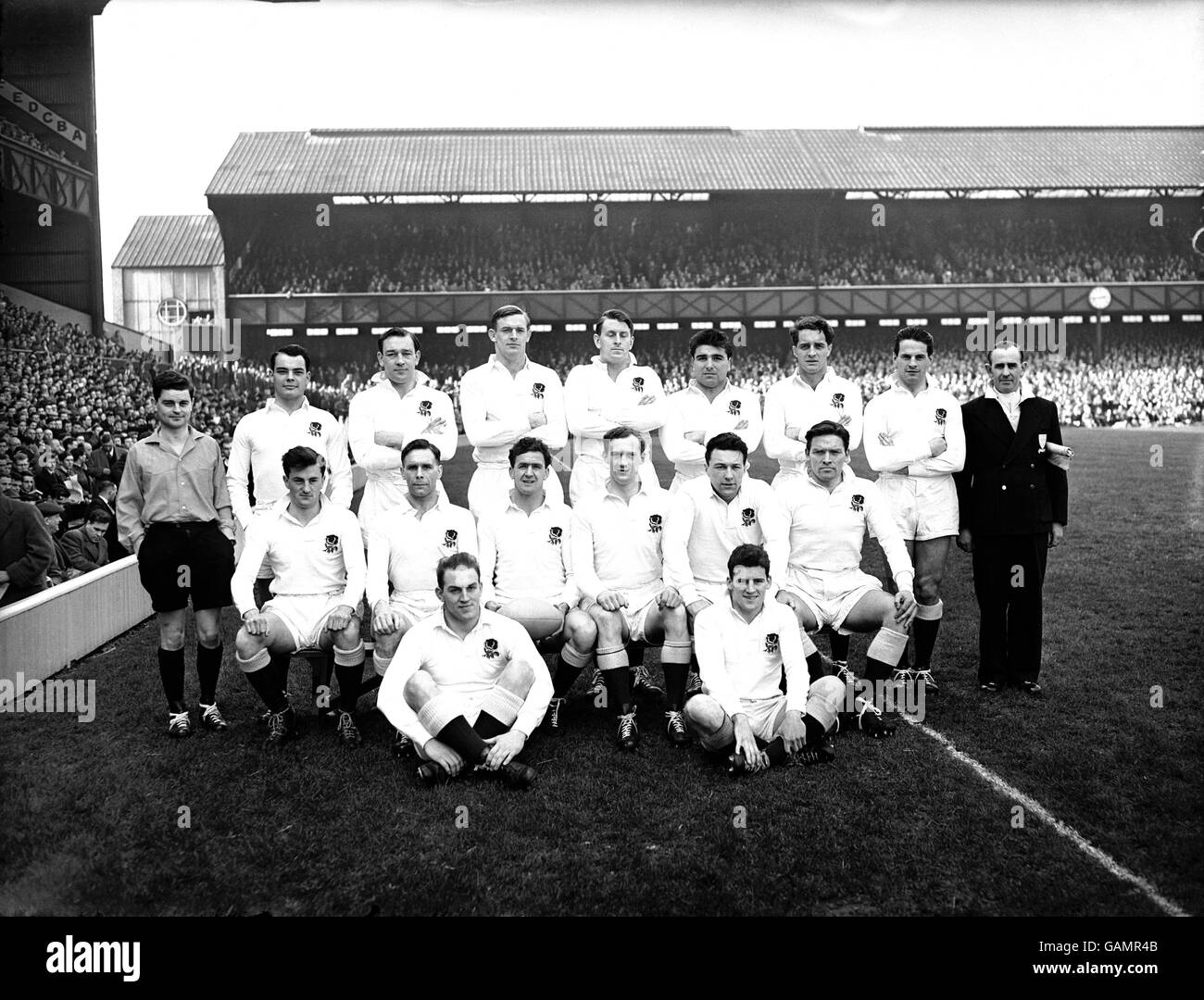 J v pollard touch judge front row l r malcolm phillips hi-res stock ...