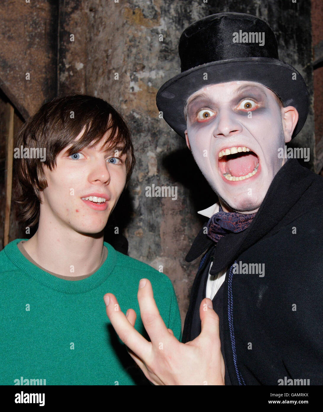 Skins actor Nicholas Hoult with Jack the Ripper at the official ...