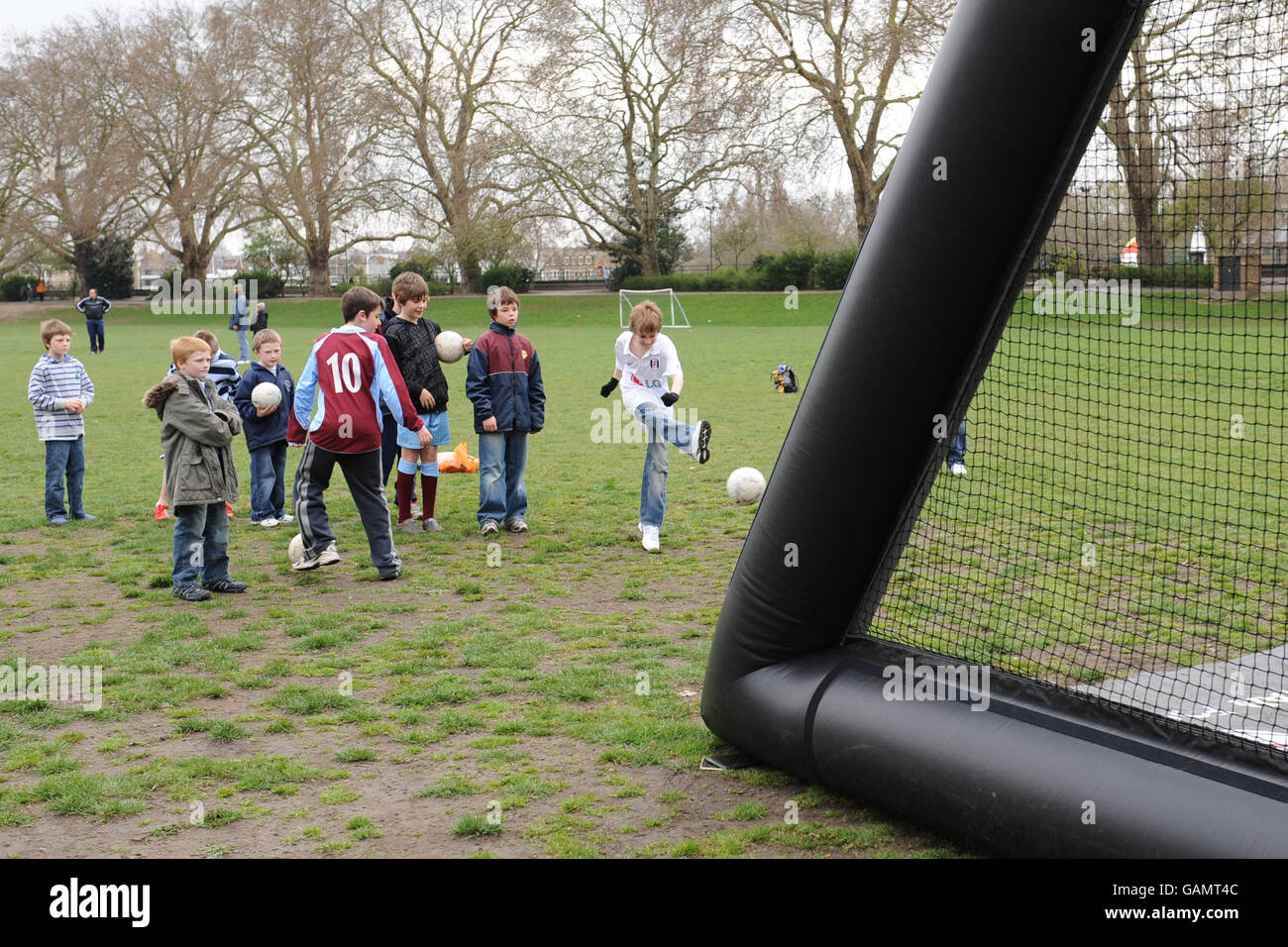 Activities taking place at the community awareness day Stock Photo - Alamy