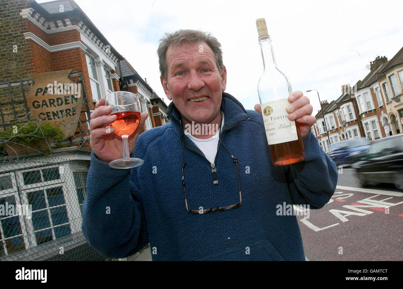 Stuart Mungall with his Chateau Tooting wine at his Garden Centre in ...