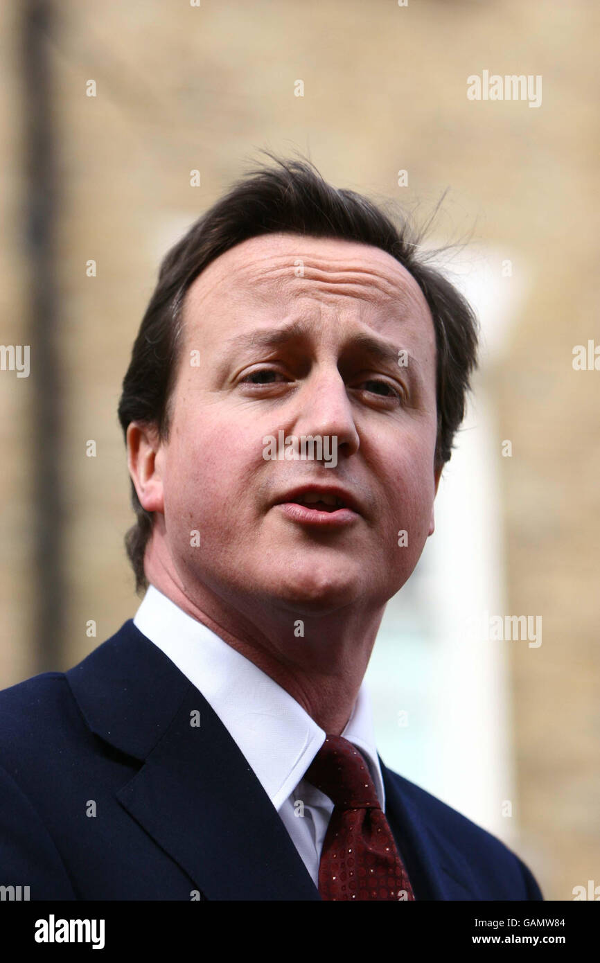 Conservative Party leader David Cameron in Richmond where he was ...
