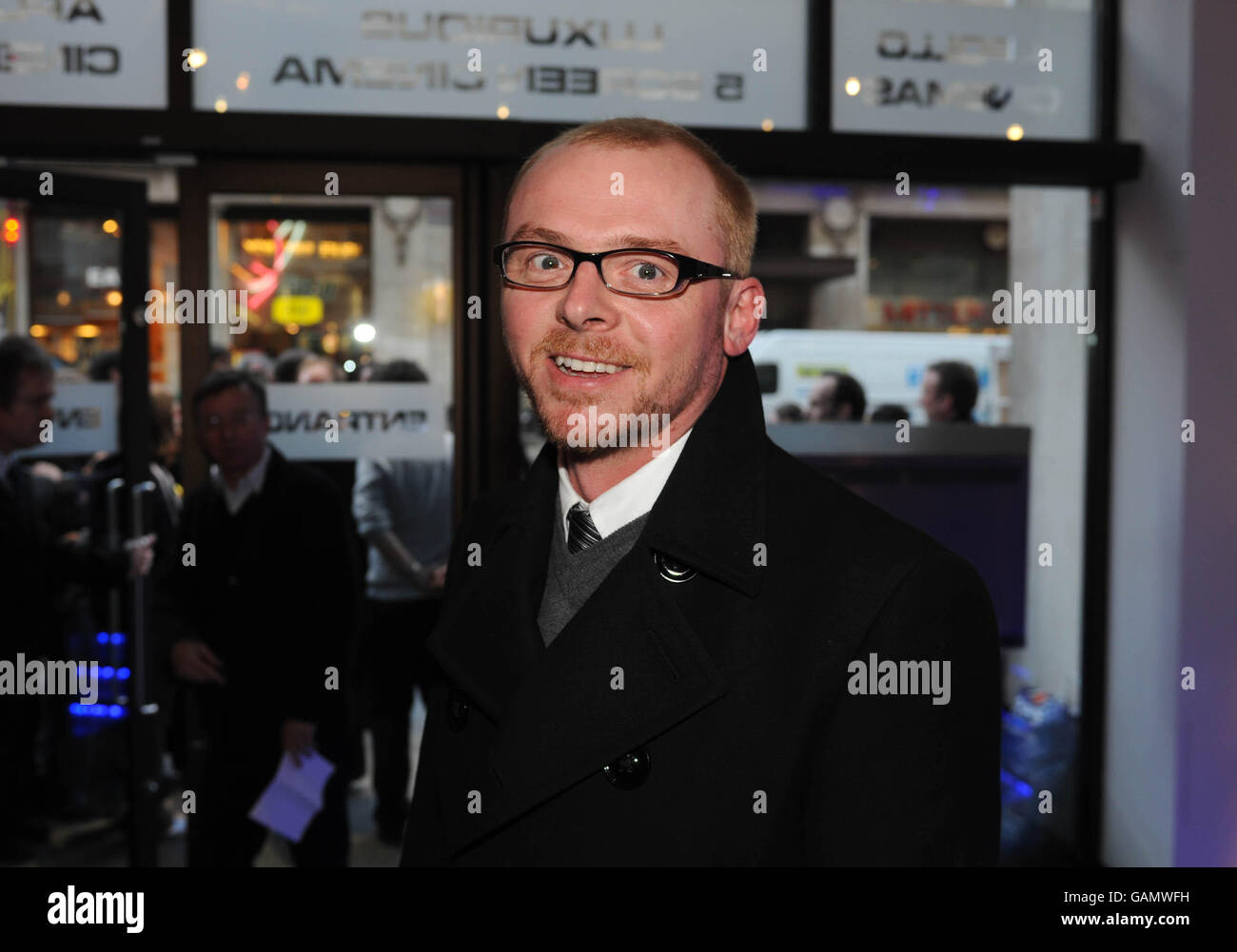 Simon Pegg arrives for the Doctor Who Series 4 screening at the Apollo ...