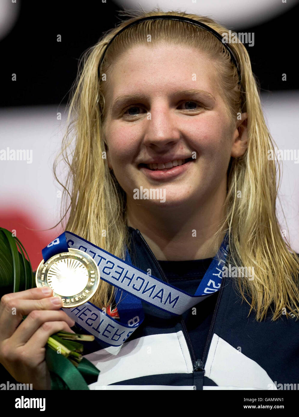 Great Britains Rebecca Adlington Celebrates Winning Gold In The 800