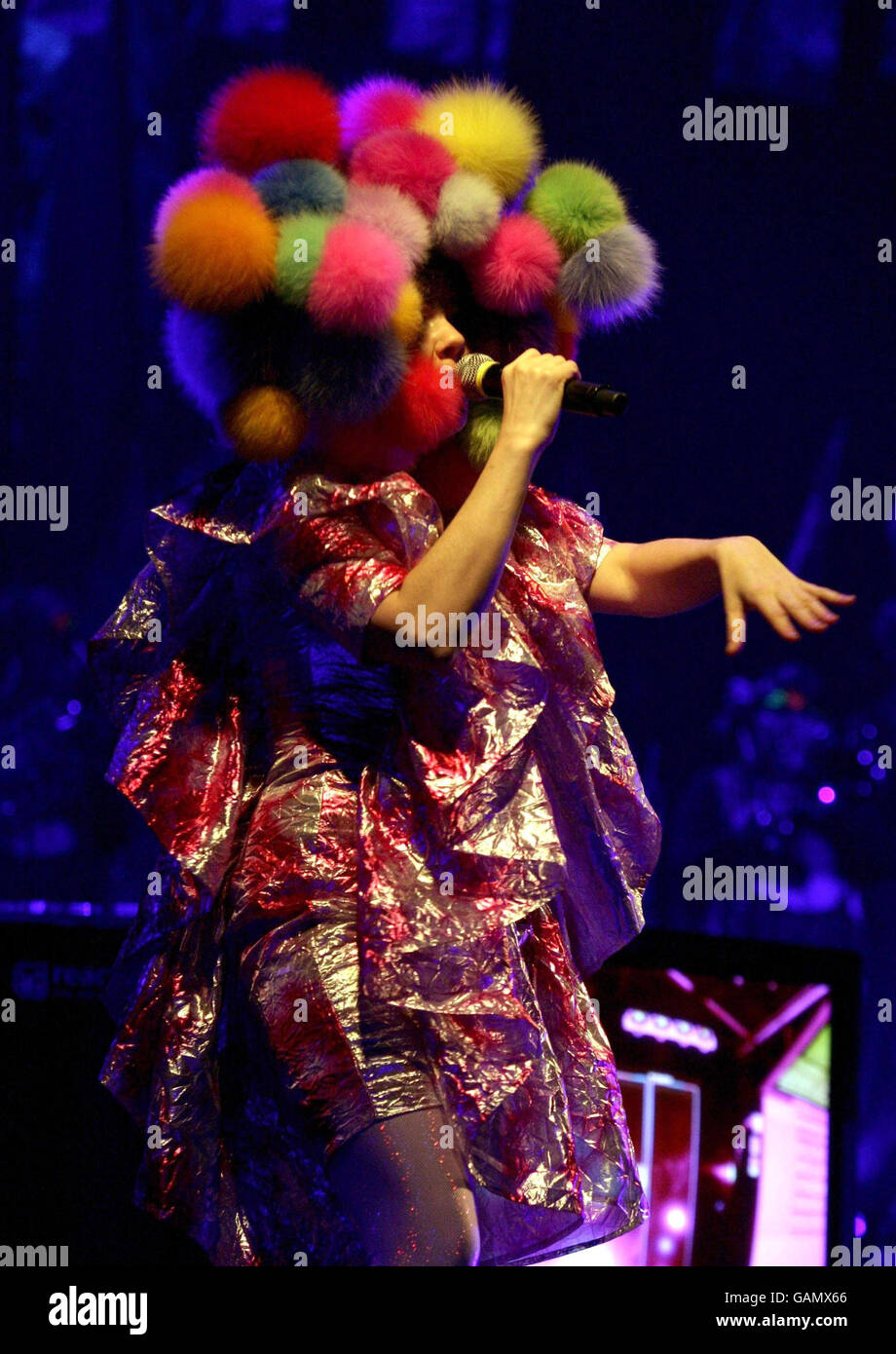 Bjork on stage in concert hi-res stock photography and images - Alamy