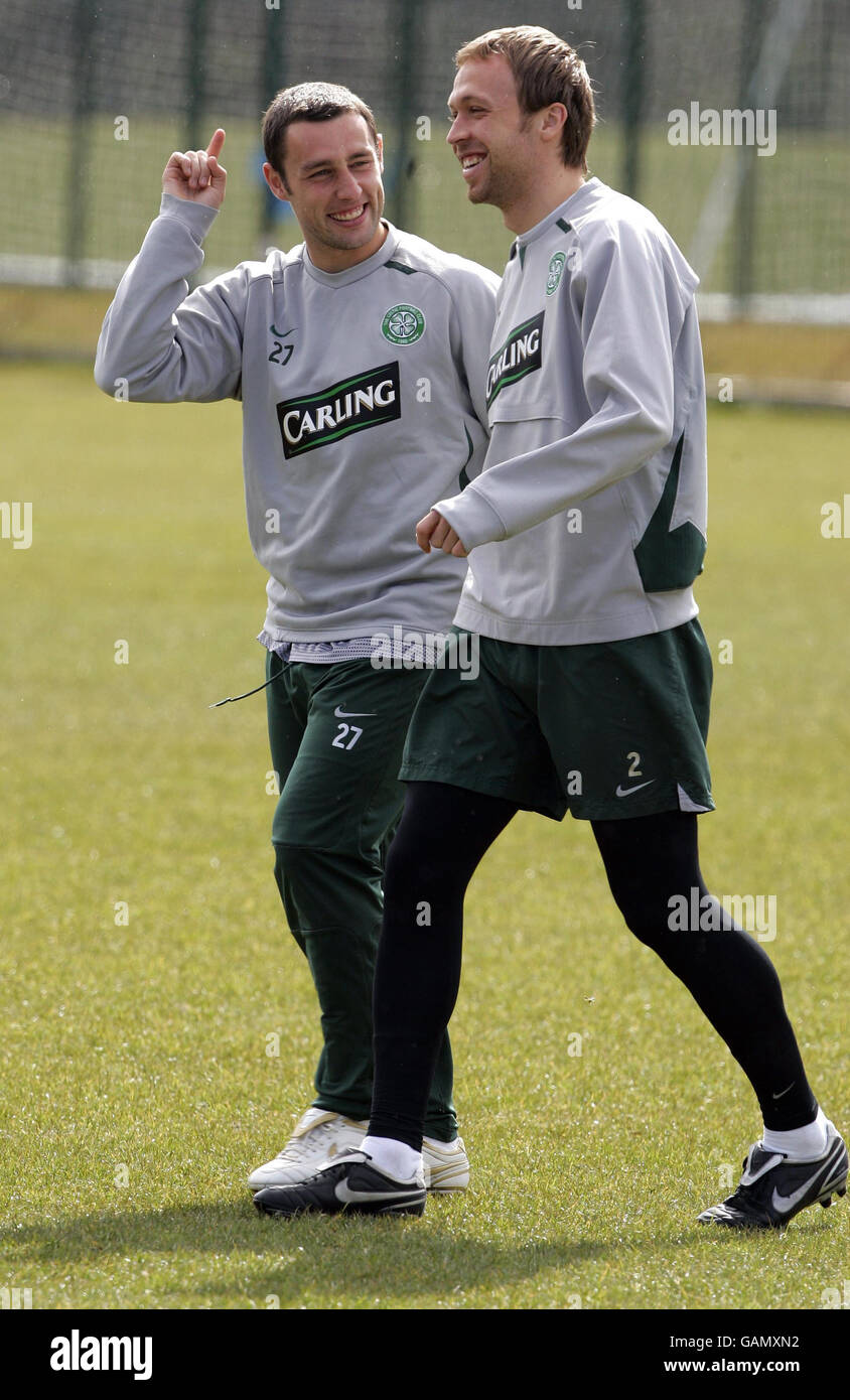 Soccer celtic training session lennoxtown hi-res stock photography and ...