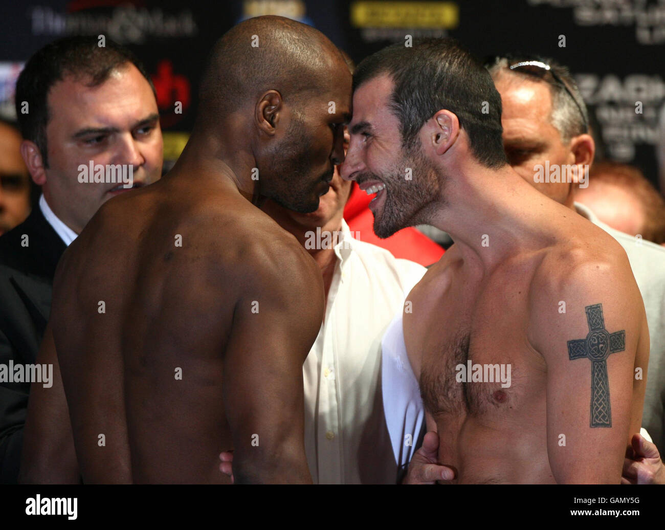 Boxing - Joe Calzaghe and Bernard Hopkins Weigh In - Planet Holywood ...