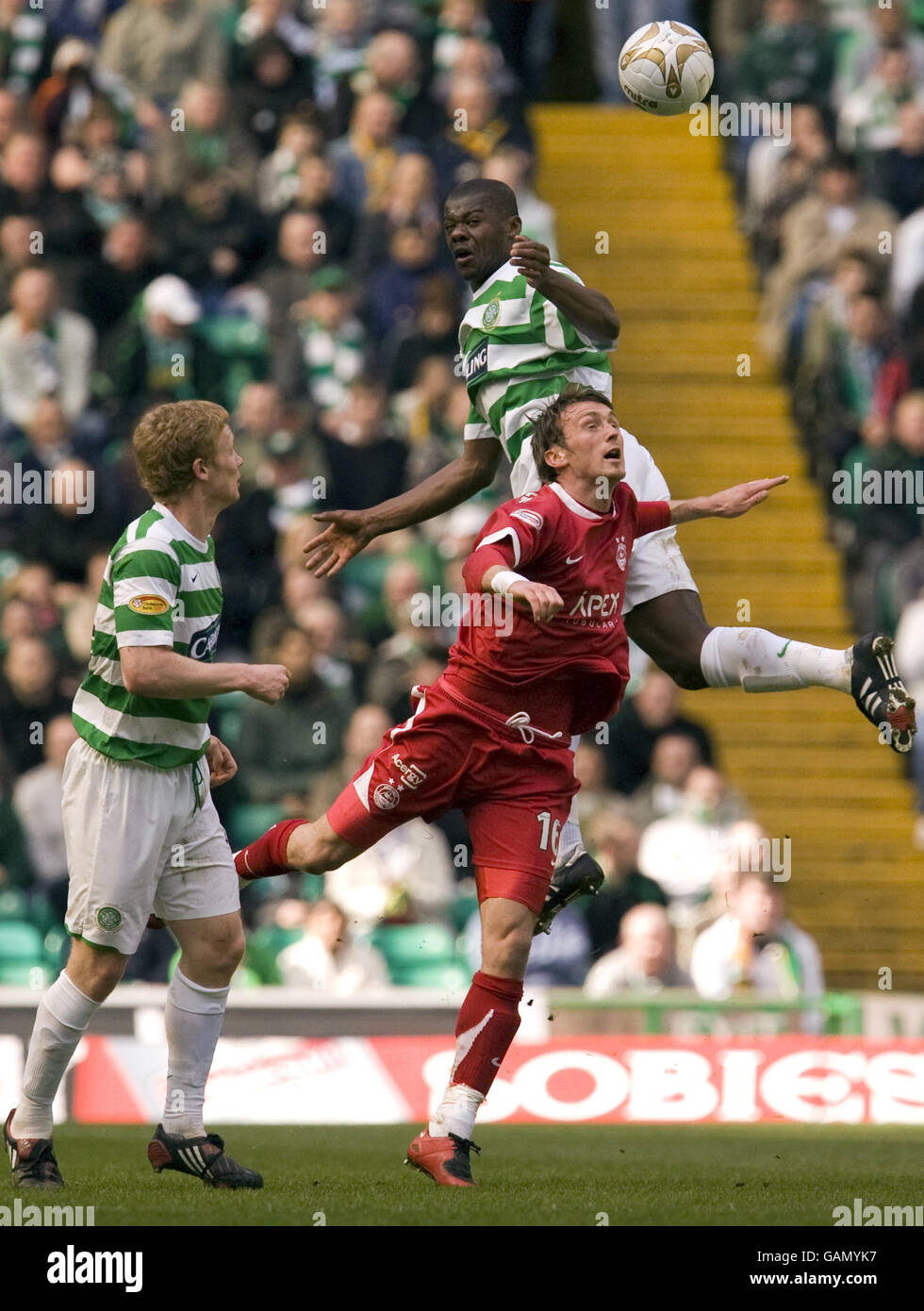 Soccer celtic full length action ball tackle tackling scotland mangrs ...