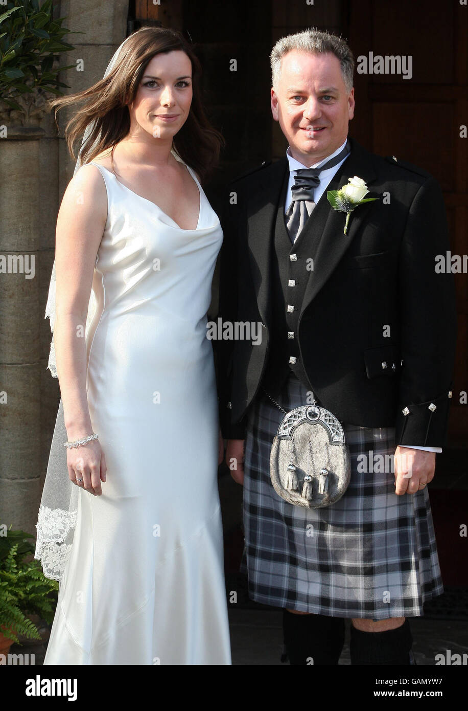 Former First Minister Jack McConnell arrives with his daughter Hannah ...