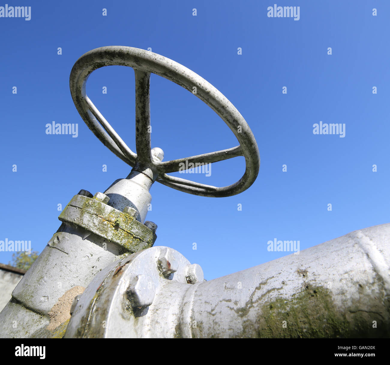 big gate valve for closing the gas supply in propane gas storage ...