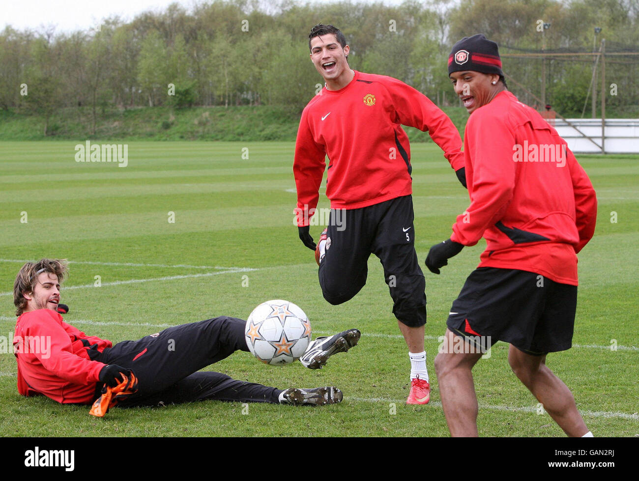 Gerard Pique And Cristiano Ronaldo Manchester United