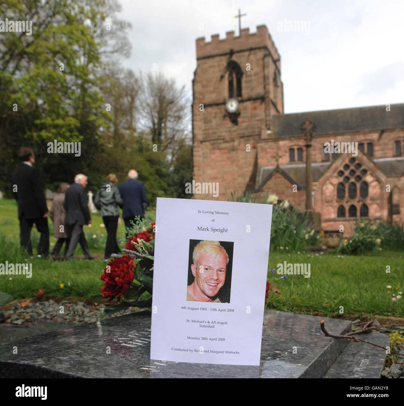 The funeral service of childrens tv presenter mark speight hi-res stock ...