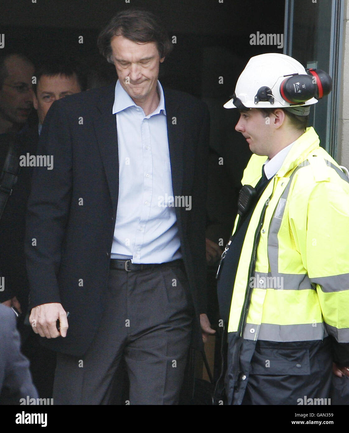Jim Ratcliffe, the founder of Ineos, leaves Grangemouth oil refinery in ...