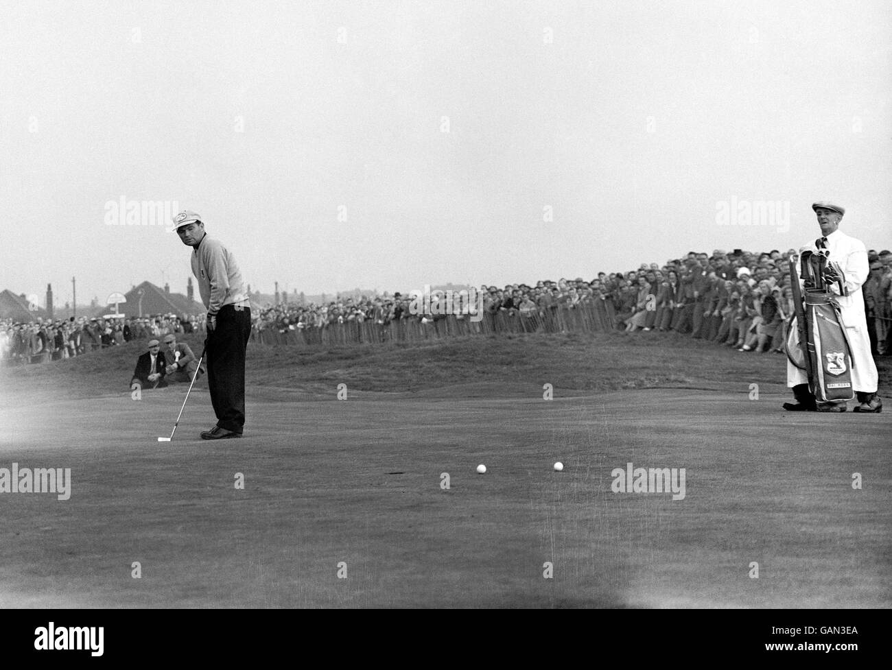 Dai Rees, the Great Britain and Ireland captain, putting at the 13th ...