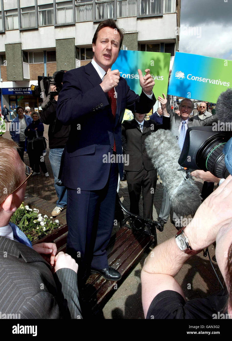 David Cameron during his visit to Nuneaton today Stock Photo - Alamy
