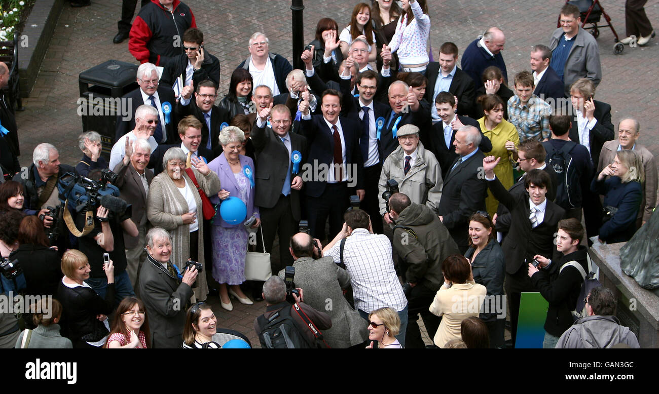 Conservative Party leader David Cameron during his visit to Nuneaton ...