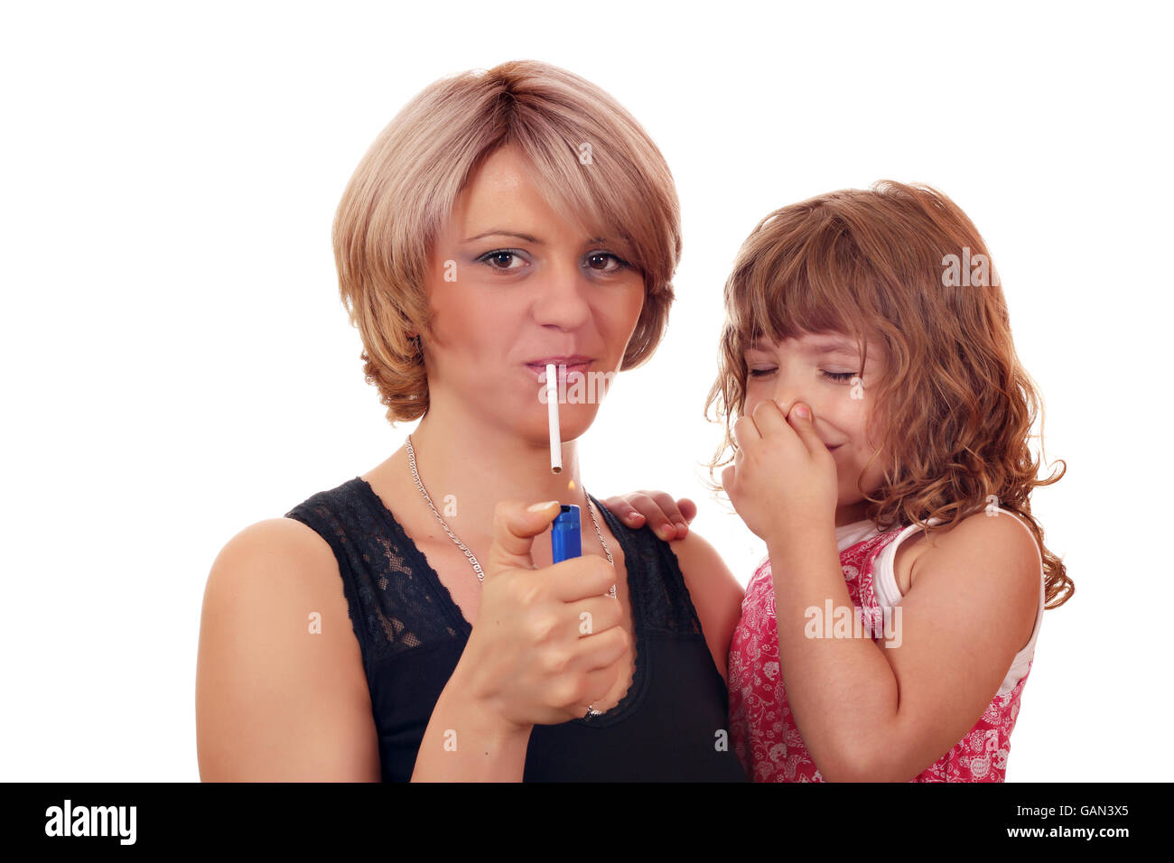 Female smoking child hi-res stock photography and images - Alamy