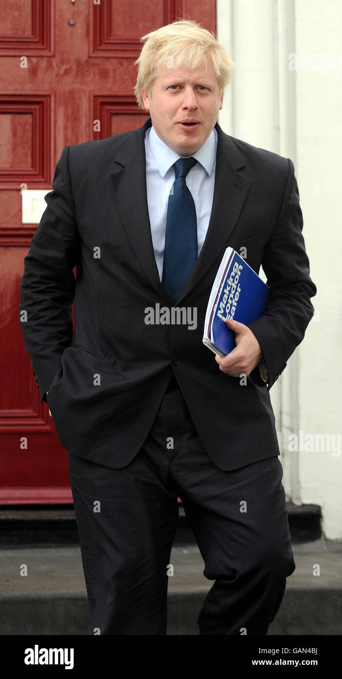 Newly elected Mayor of London Boris Johnson leaves his home in ...
