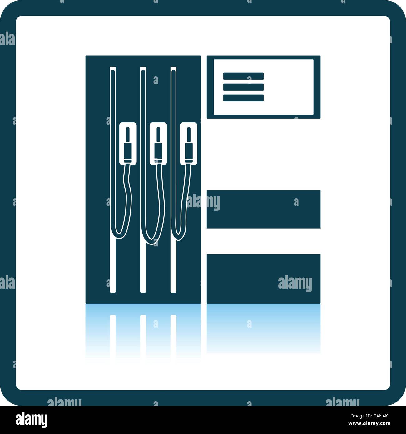 Fuel station icon. Shadow reflection design. Vector illustration Stock ...