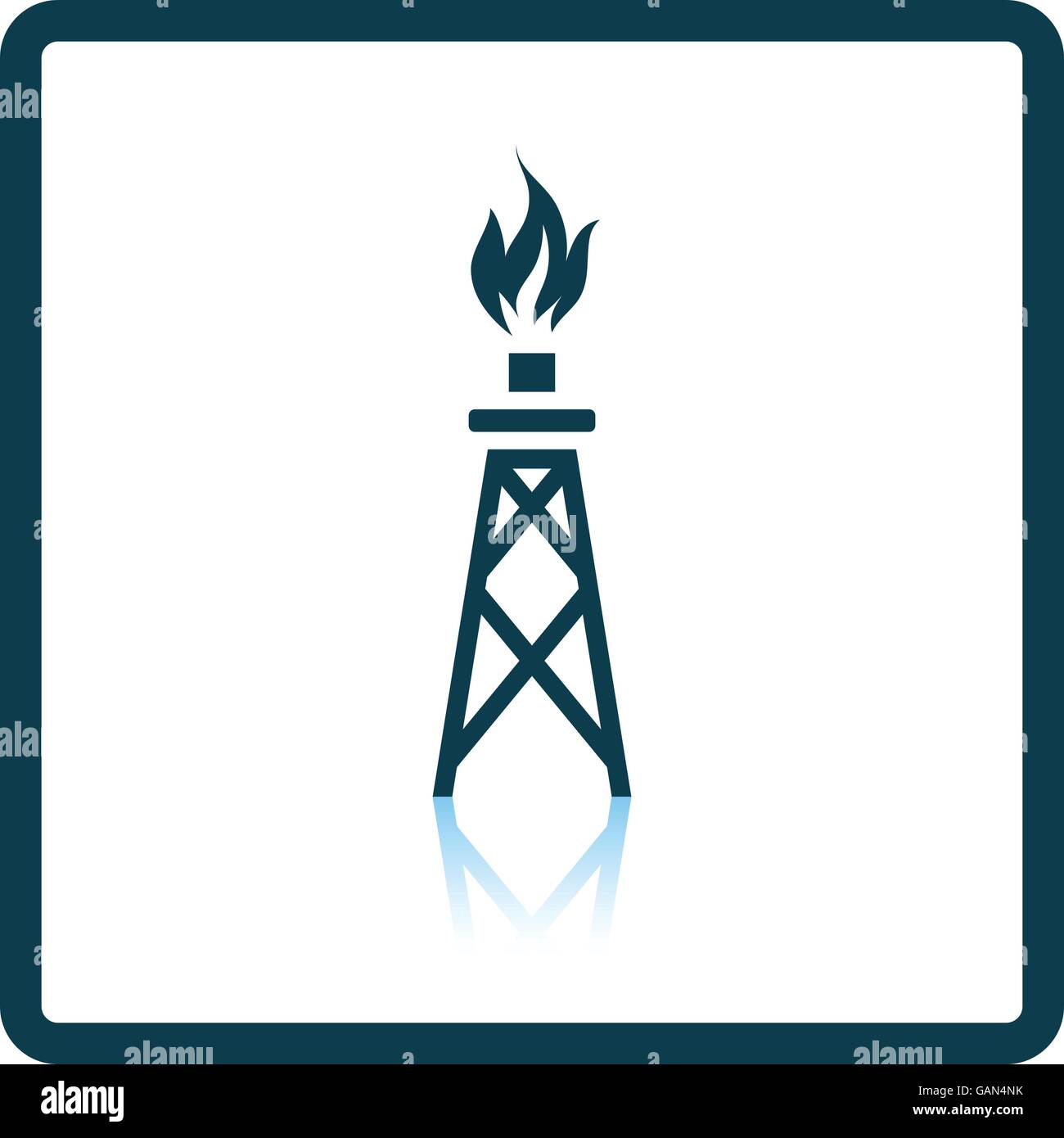 Gas tower icon. Shadow reflection design. Vector illustration Stock ...
