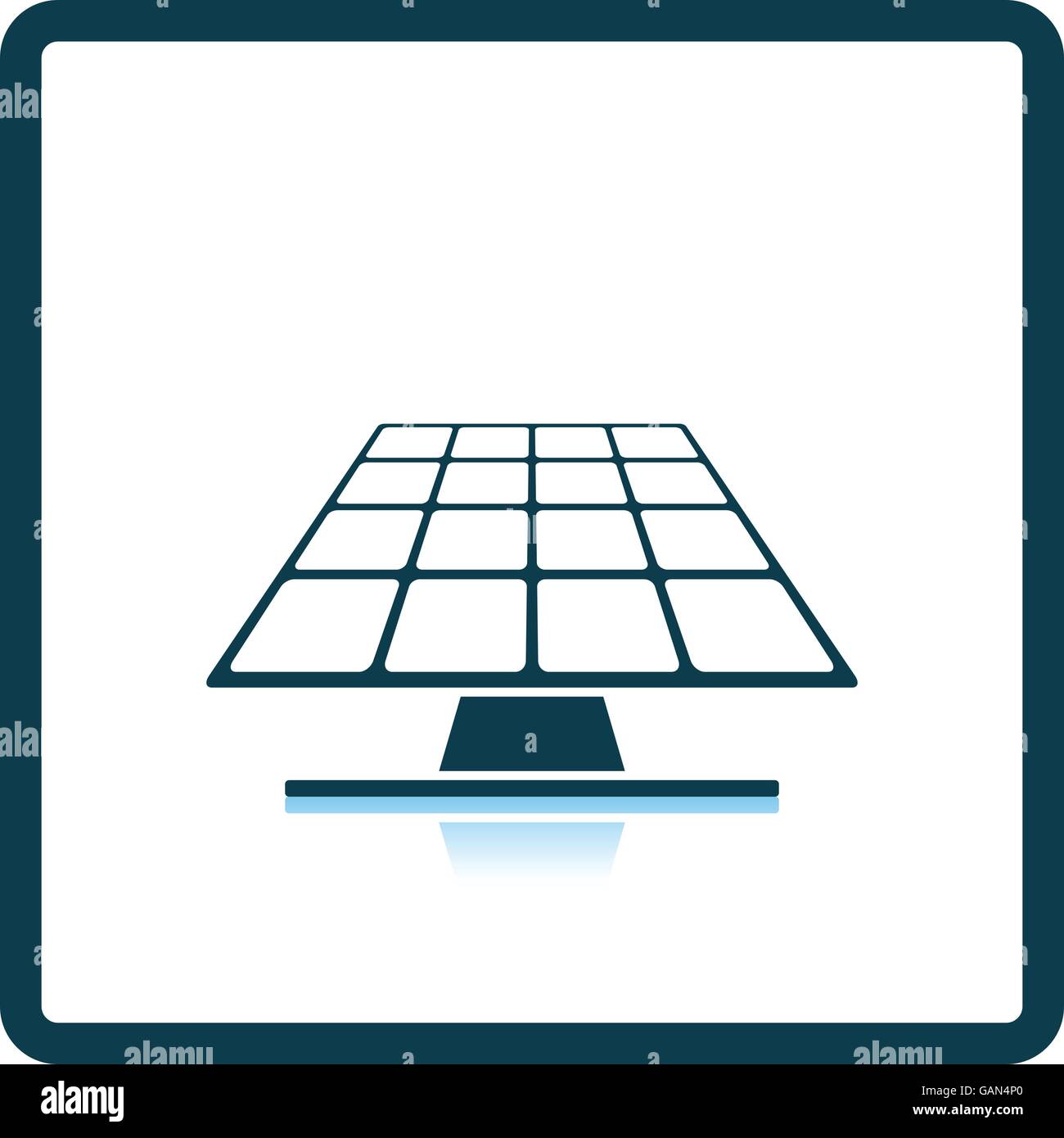 Solar energy panel icon. Shadow reflection design. Vector illustration ...